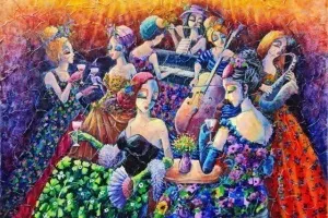 DERYA YILDIZ Artemis ve Turnalar - Galeri Soyut - Sanat Galerisi